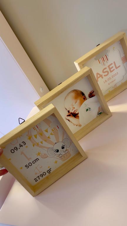 Baby Girl Birth Memory 3 Piece Picture Frame Set - Babyshower Gifts | Udelf